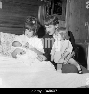 Comedian actor and publisher Peter Cook with his wife Wendy daughter ...