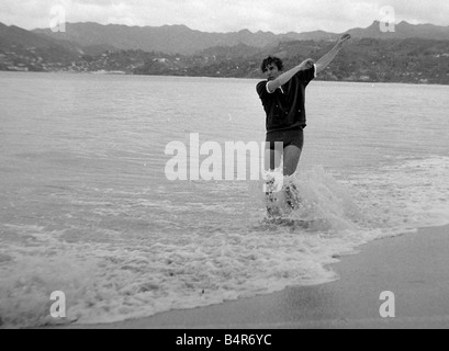 Comedian actor and publisher Peter Cook with his wife Wendy daughter ...
