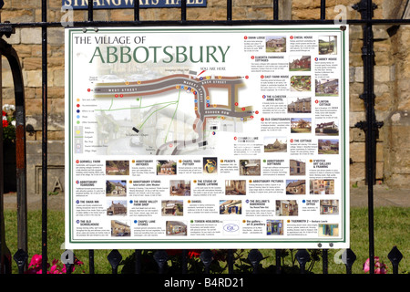 Village of Abbotsbury Dorset Visitors map Stock Photo - Alamy