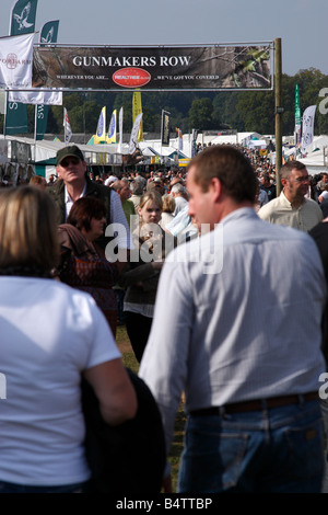 view down gunmakers row at the midlands game fair weston park ...