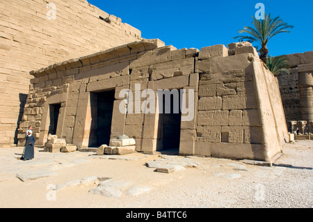 Karnak Temple complex, "Sacred Barque Sanctuary", palm trees and Stock ...