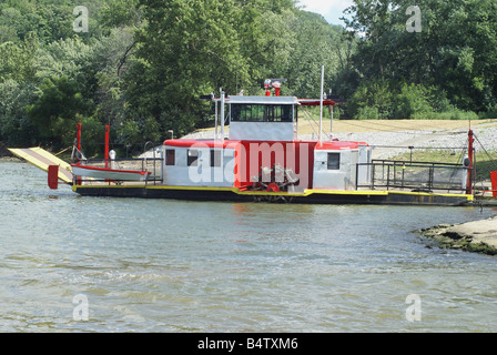 Paddle wheel ferry boat docked in boat slip in autumn Stock Photo - Alamy