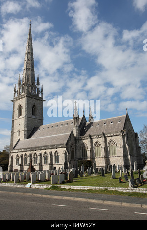 The Marble church at Bodelwyddan, North Wales Stock Photo - Alamy