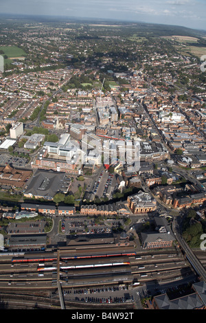 Aerial view of north east of Guildford Town Centre Onslow Street North ...