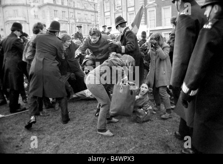 Riots at US Embassy, Grosvenor Square, over the on-going Vietnam ...