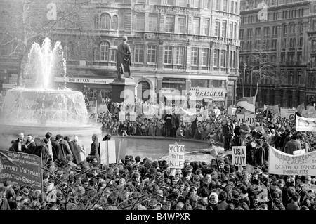 1968 Demonstration in Trafalgar Square, London protesting about Ian ...
