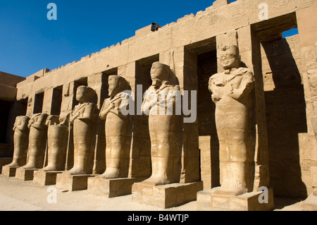 Karnak Temple complex, "Sacred Barque Sanctuary", palm trees and ...