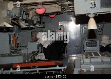 Control room in HMS Belfast the World War Two battleship moored on the ...