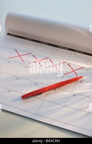 A calendar with a date marked off Stock Photo - Alamy