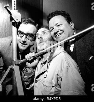 The Goons Harry Secombe Spike Milligan and Peter Sellers holding the ...