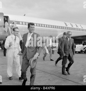 Singer Frank Sinatra seen here arriving at Heathrow Airport by ...