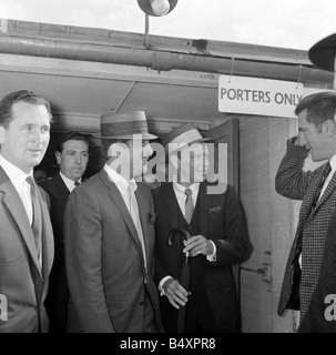 Frank Sinatra seen here arriving at Heathrow airport in the summer of ...