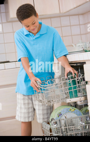 boy with dishwasher Stock Photo - Alamy