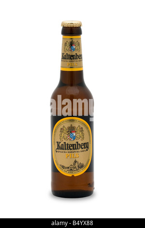 Glass of cold german beer with dew drops on a white background Stock ...