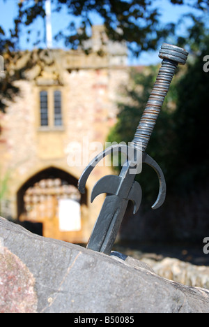 Excalibur Stone, Castle Green, Taunton Castle, Taunton, Somerset ...