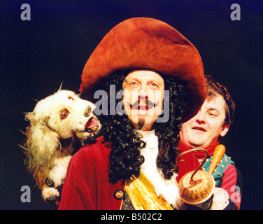 Lesley Grantham as Captain Hook in the pantomime Peter Pan at the ...
