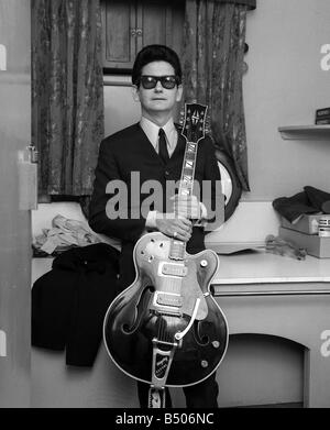 Roy Orbison pop singer March 1965 performing on Sunday Night at the ...