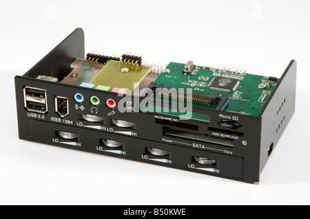 5 inch bay component for personal computer that adds USB ports, IEEE ...