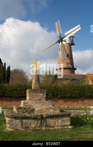 Quainton windmill and village monument, Buckinghamshire, England Stock ...