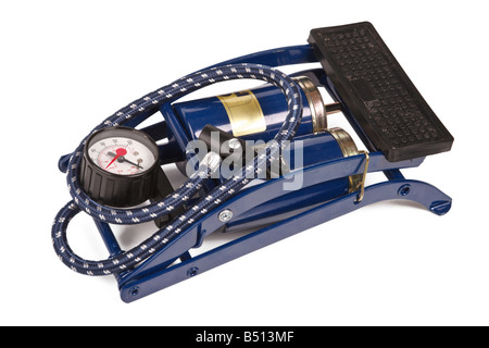 Foot pump isolated on a white background Stock Photo - Alamy