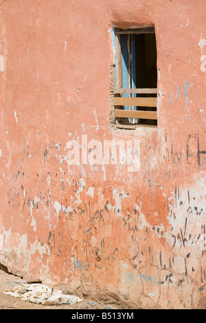Rundown Arabic housing belonging to poor people in Dahab on the Red Sea ...