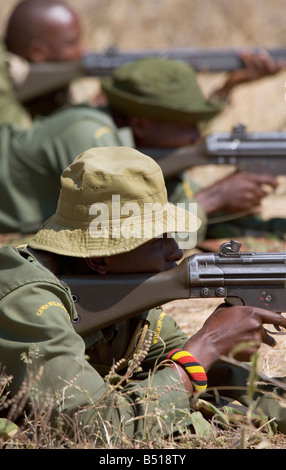 Kenya Wildlife Rangers from the anti poaching unit during a patrol in ...
