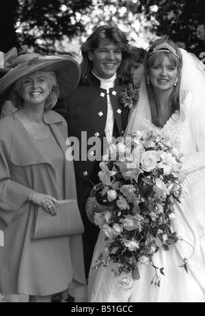 TV presenter Caron keating with her new born son gabrielle Stock Photo ...