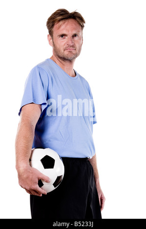 Soccer player Full isolated studio picture Stock Photo - Alamy