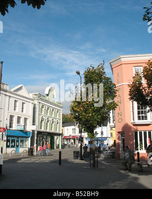 Shops in Town Centre Bridgend South Wales Stock Photo - Alamy