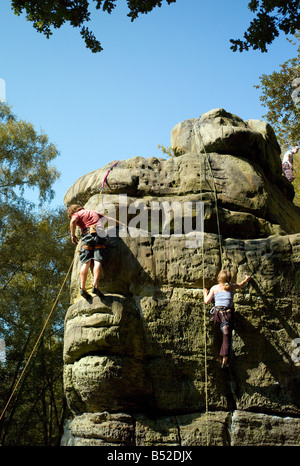 Climbers at Harrisons Rocks Stock Photo - Alamy