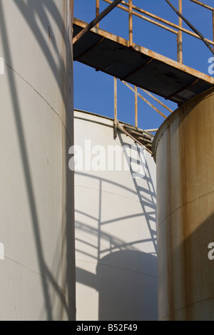 Bridge on fuel tanks in a tank farm in a harbour Stock Photo - Alamy