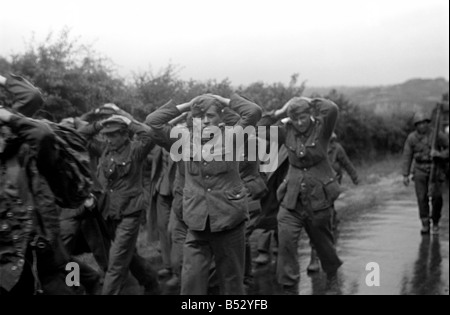 German Troops captured by elements of the US Army at Cherbourg Stock ...