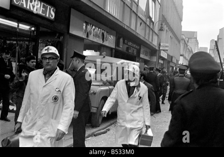 Northern Ireland March 1972 "Police," army and fire service attend the ...