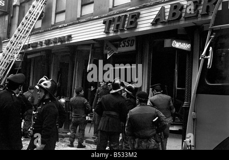 Northern Ireland March 1972 "Police," army and fire service attend the ...