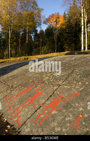 viking rock carvings at tanum in sweden Stock Photo - Alamy