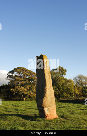 Long Meg at the head of the ancient stone circle known as the Daughters ...