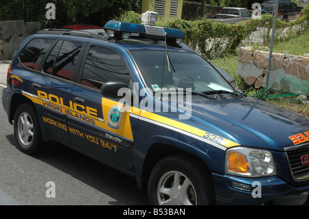 US Virgin Islands police car in Charlotte Amalie, St. Thomas Stock ...