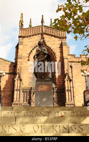 A bronze statue by Sir Charles Wheeler of Lady Wulfruna, the founder of ...