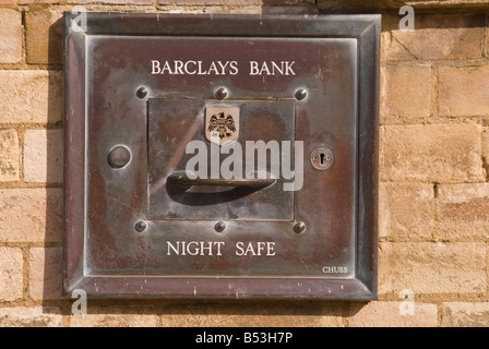 Barclays bank night safe deposit box, Rye, East Sussex, UK Stock Photo ...