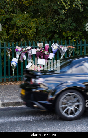 a roadside memorial for a car crash victim Stock Photo - Alamy