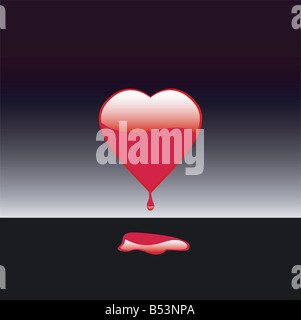 Bleeding Sad Heart Stock Photo - Alamy