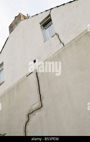 Cracks caused by subsidence Stock Photo - Alamy