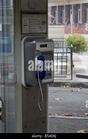 France Telecom public telephone booth, phone box, France Stock Photo ...
