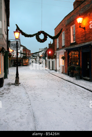Church Street in the snow in Godalming Surrey Stock Photo - Alamy