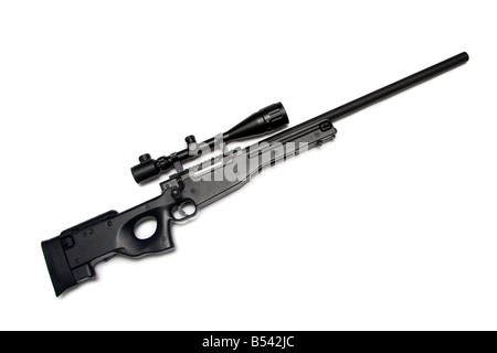 Modern sniper rifle isolated on white background Stock Photo - Alamy