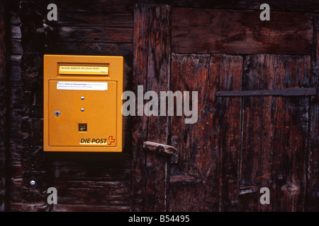 Swiss post box Stock Photo - Alamy