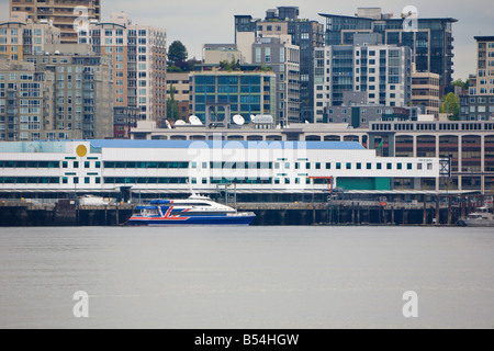 USA, WA, Seattle. Victoria Clipper based in Seattle provides high speed ...