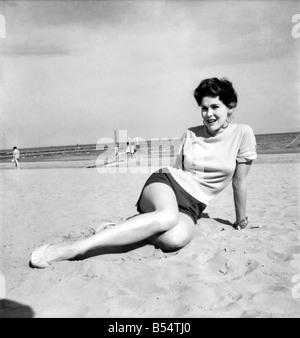 Venice Film Festival 1953. German actress Tania Weber. August 1953 ...