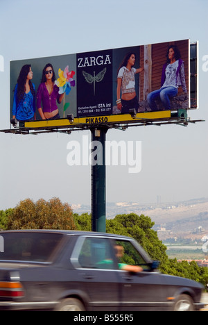 An advertising banner in Beirut Stock Photo - Alamy