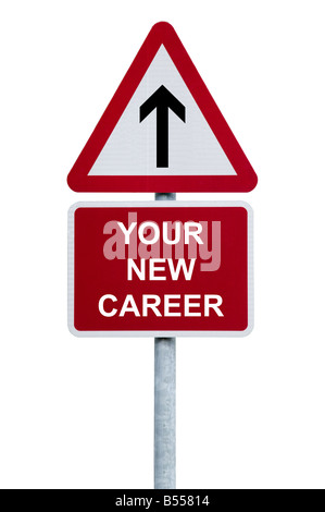 Road sign saying 'New Work No Lines Marked' warning road users and ...